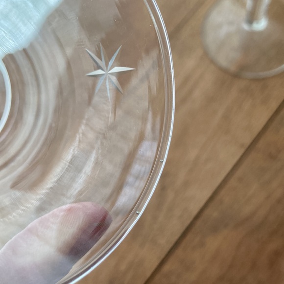 Vintage | Dining | Set Of Four Antique Etched Starburst Cocktail ...